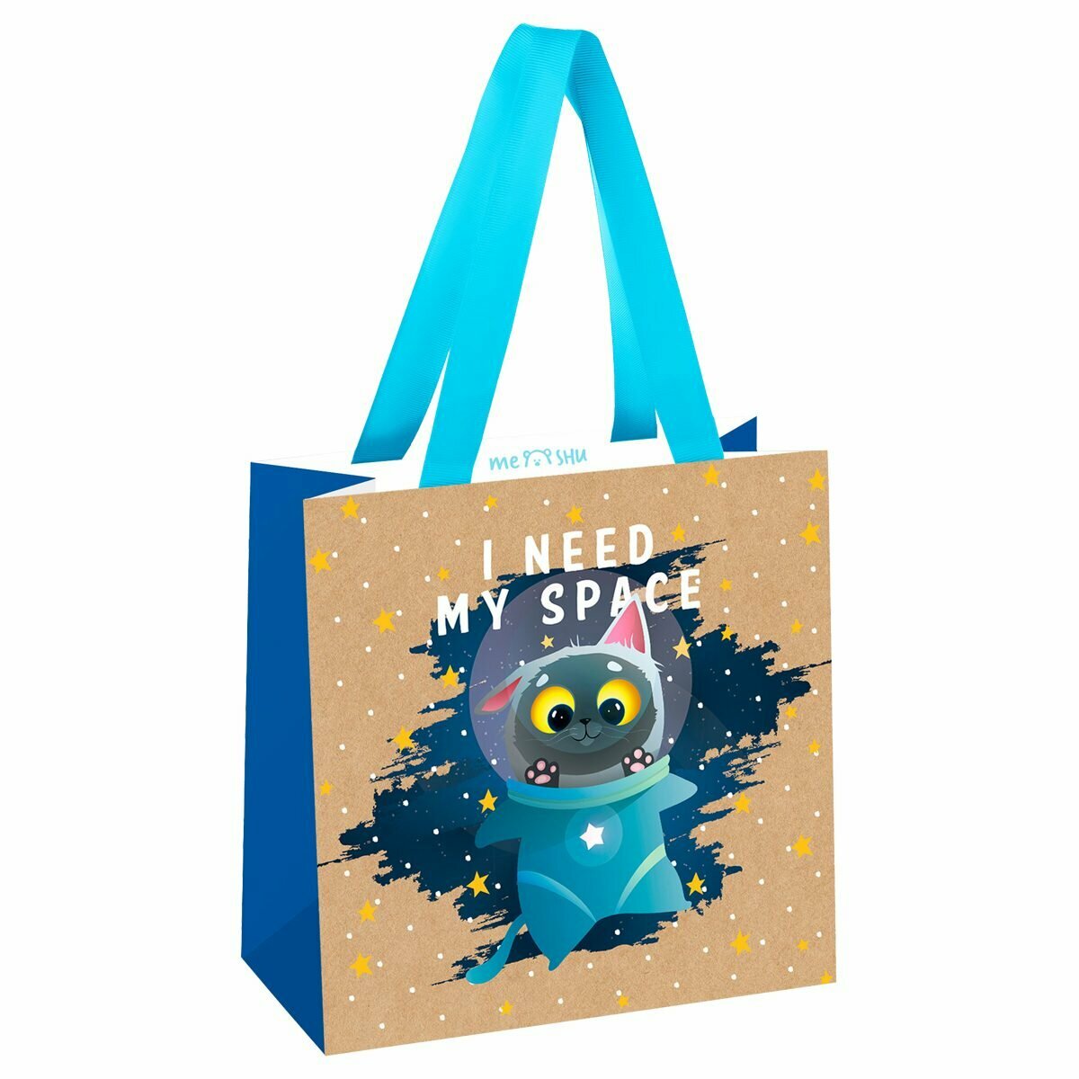 Пакет подарочный 20x20x10см MESHU "Мой космос", выб. лак, крафт (MS_51785), 12 уп.