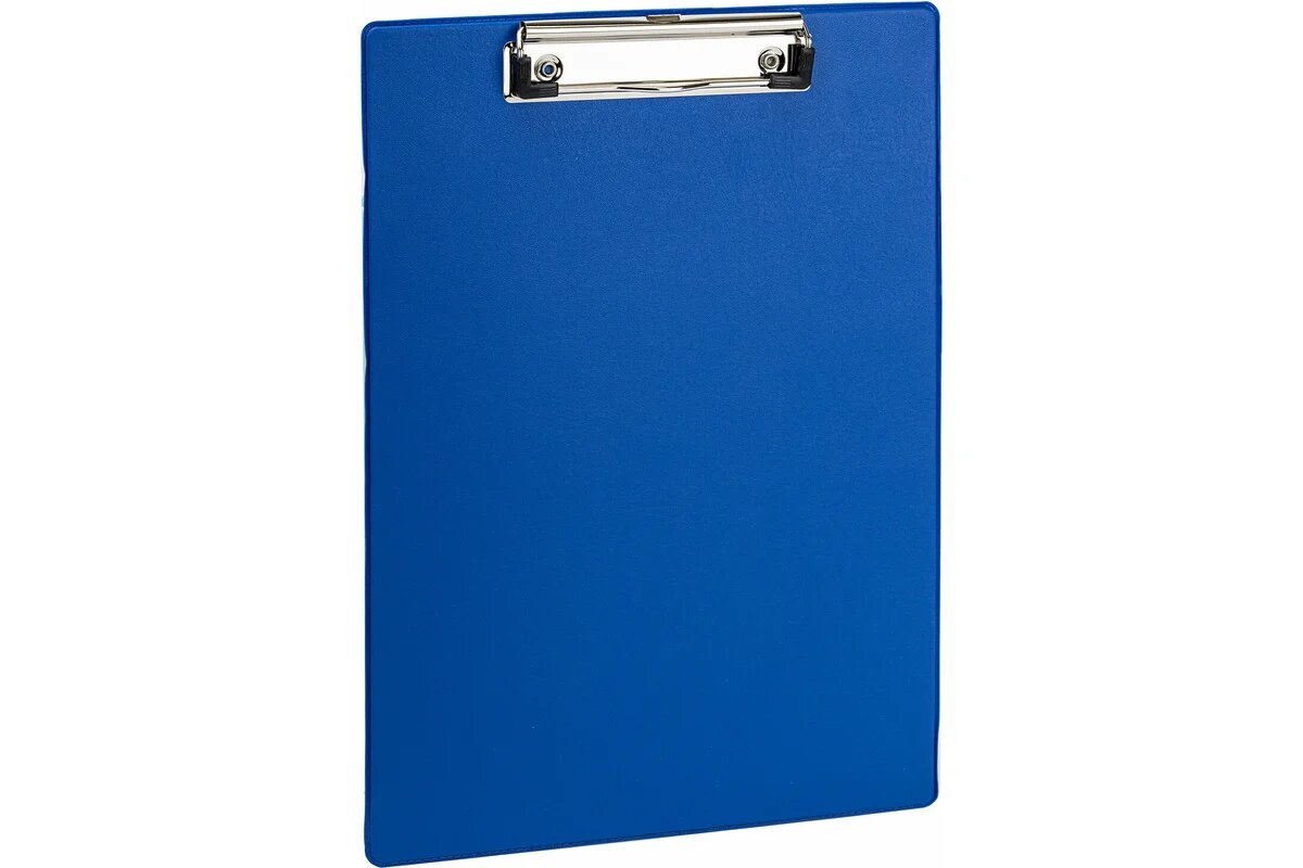 STAFF Доска-планшет с прижимом для формата А4, 228x318 мм, картон/ПВХ, синяя 229555