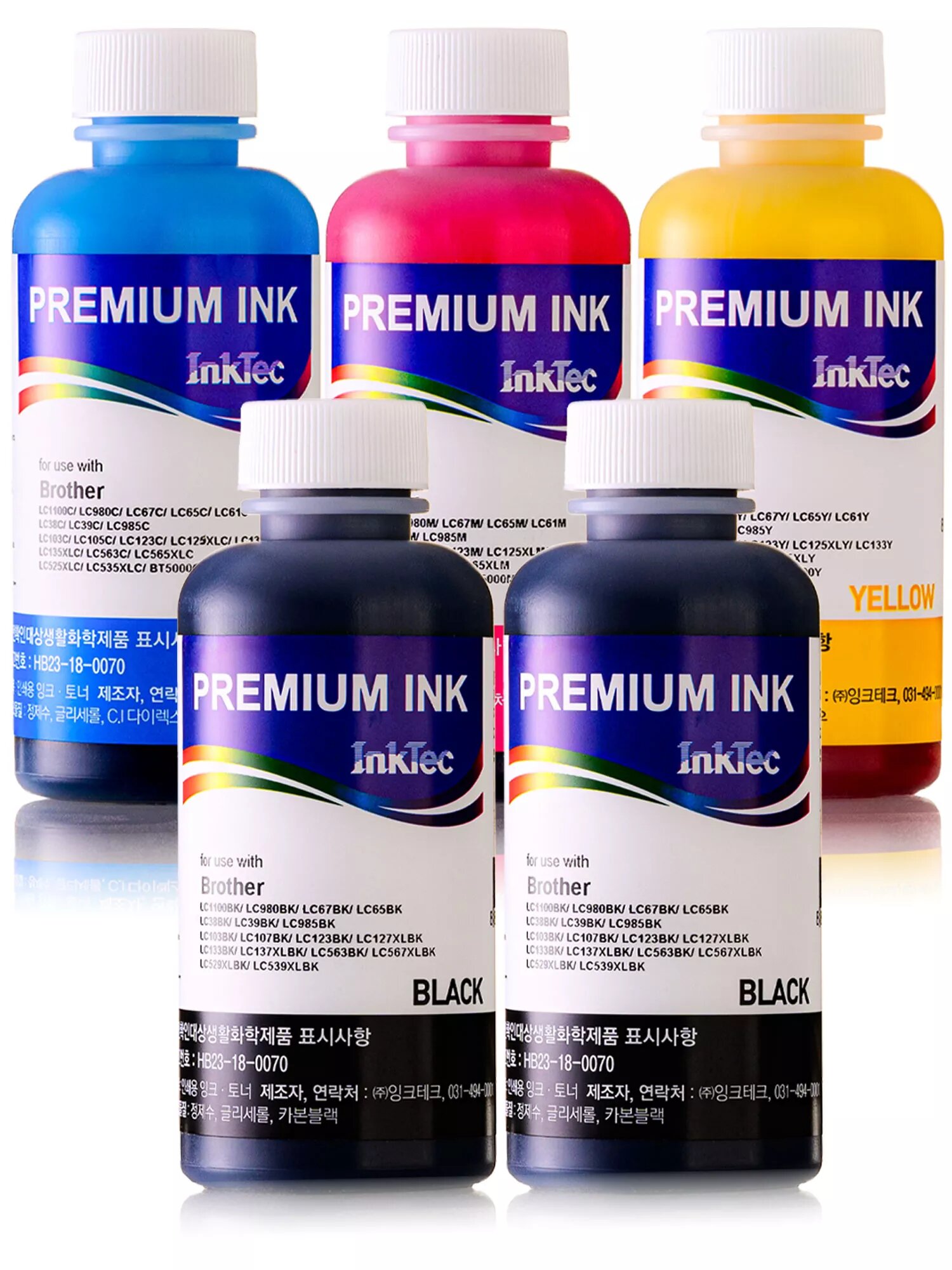 Чернила для Brother DCP-T310, DCP-T510W, DCP-T710W, MFC-T810W, MFC-T910DW, DCP-T220, DCP-T225, DCP-T420W, DCP-T425W, DCP-T520W, комплект с 2 черными