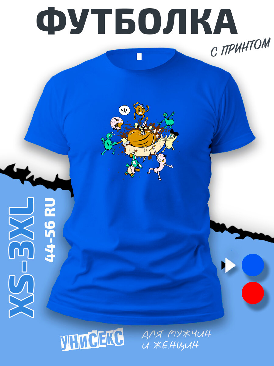 Футболка с принтом монстрами