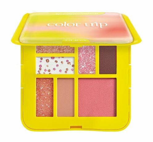 PUPA Палетка для макияжа лица и глаз Color Trip, 8 г, 001