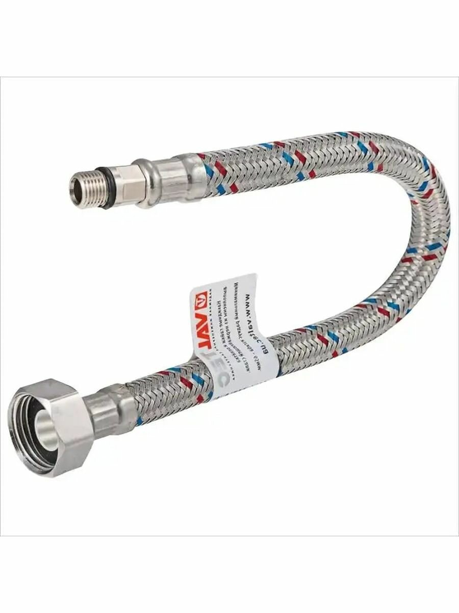 Подводка для смесителя VALTEC 1/2" х М10, 100см, штуцер 18мм, нерж. сталь VTf.003. IS.0418100