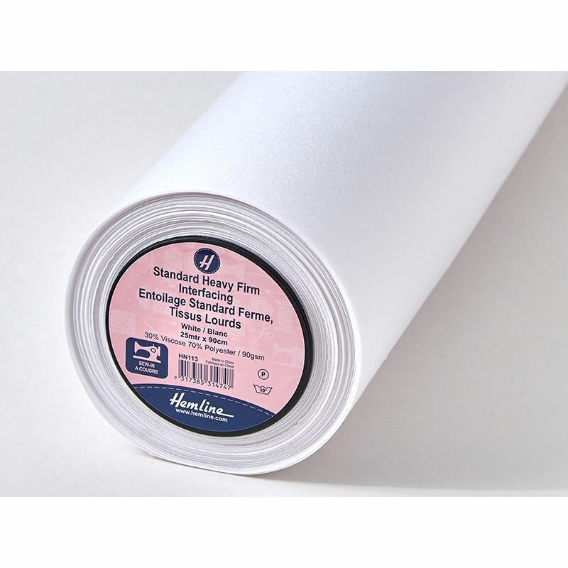 Флизелин HEMLINE Высокой плотности, пришивной, белый