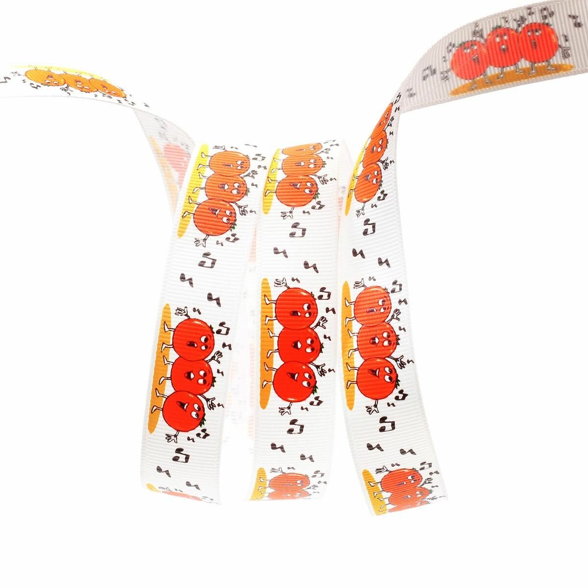 Лента айрис "Premium", Веселый хор, атласная, 20 мм, 22,5 м, цвет 029, белая