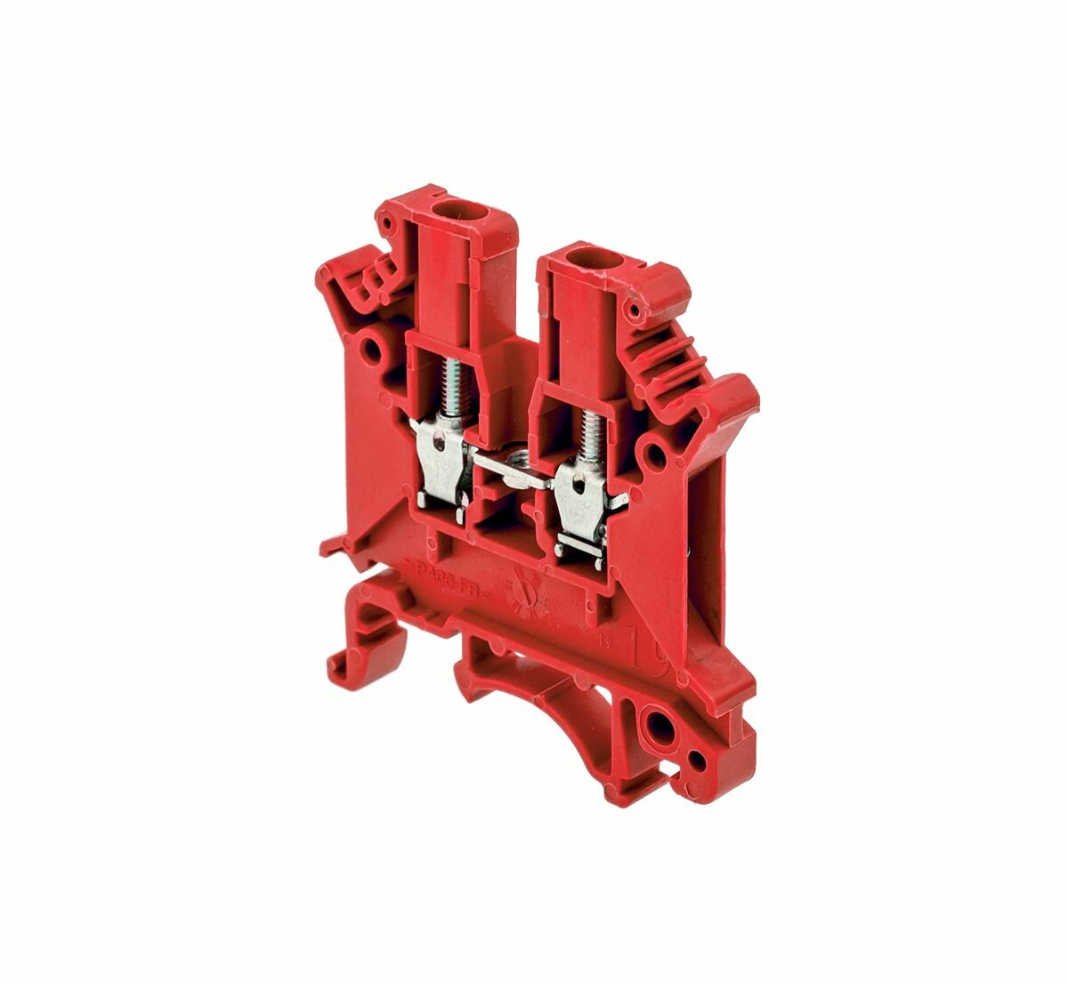 Клемма винтовая проходная Meyertec MTU-2.5RD, красная (50шт)