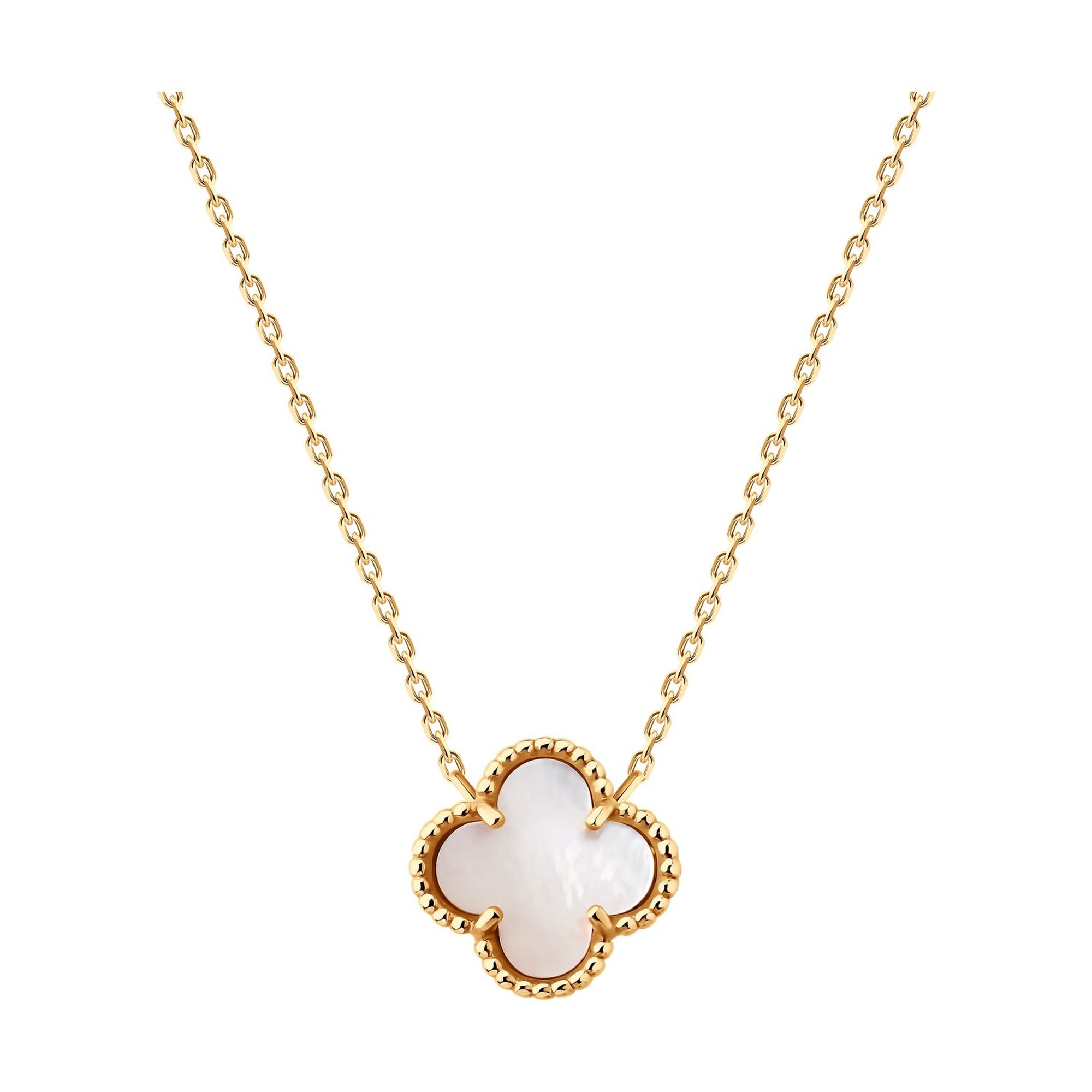 Колье Diamant online, красное золото, 585 проба, перламутр