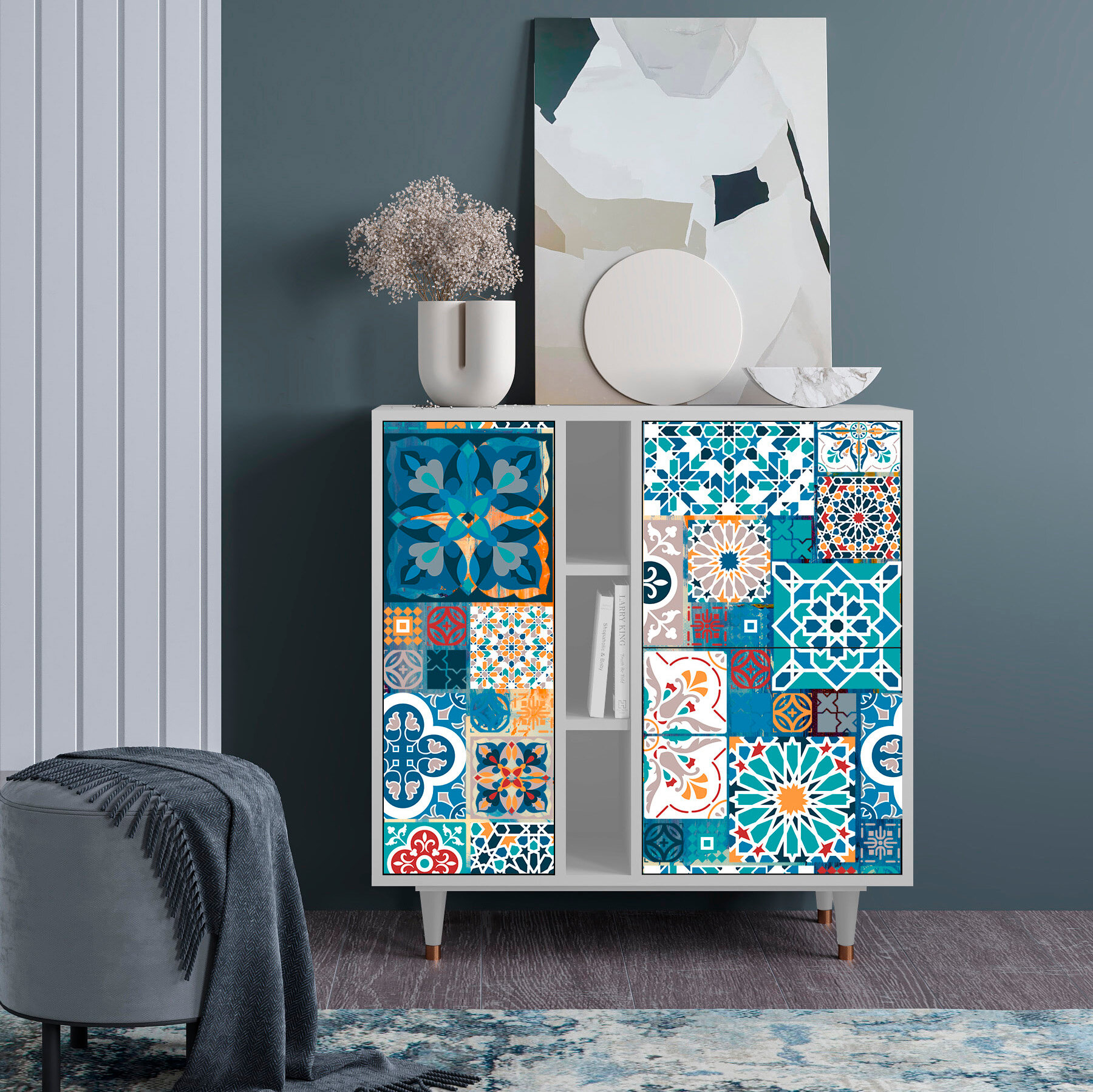 Комод - STORYZ - BS5 Moroccan Market, Размер - 94 x 96 x 41 см, Цвет корпуса - , Белый
