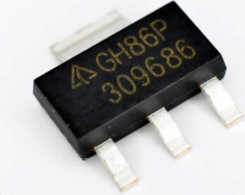 Стабилизатор DIODES INCORPORATED AZ1117IH-3.3TRG1 IC voltage regulator LDO, linear, fixed 3.3V 1A SOT223 SMD 1 шт