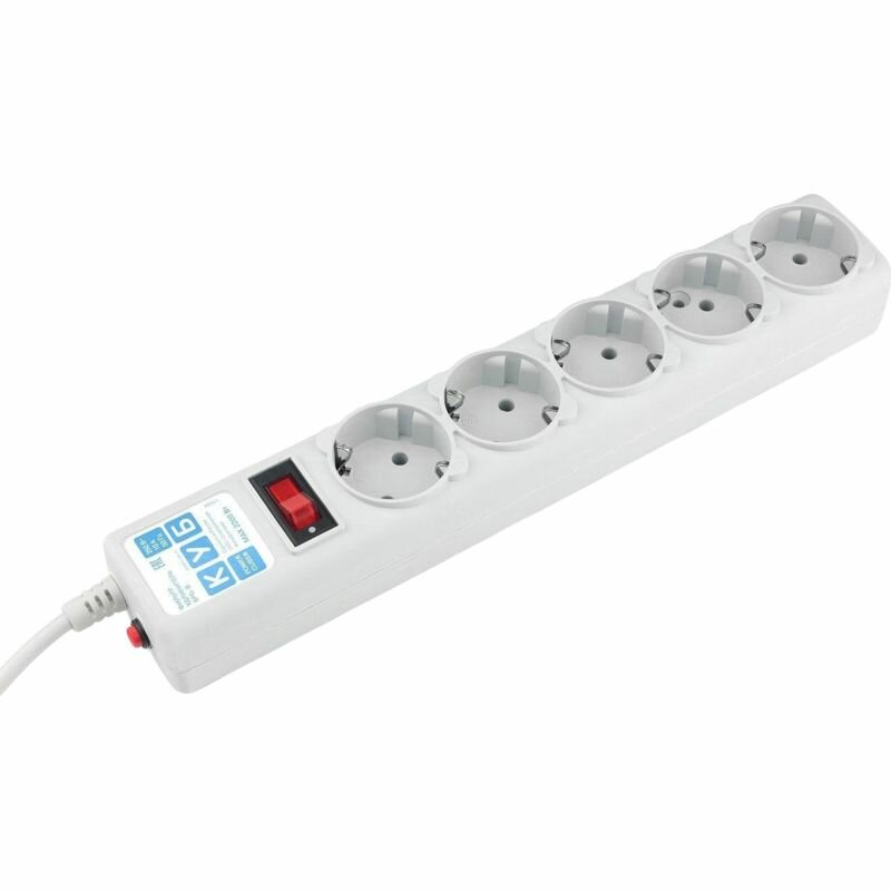Сетевой фильтр Power Cube B 5.0 м 5 розеток (серый) 10А/2,2кВт (SPG-B-15)