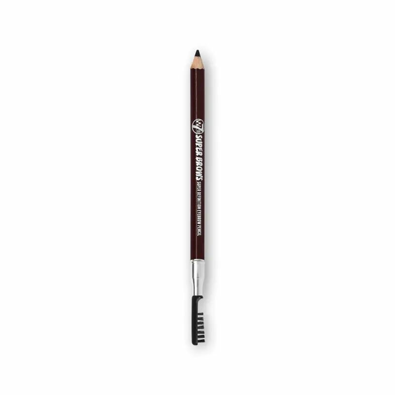 Стойкий карандаш для бровей W7 SUPER BROWS super definition eyebrow pencil BROWN 1.5g