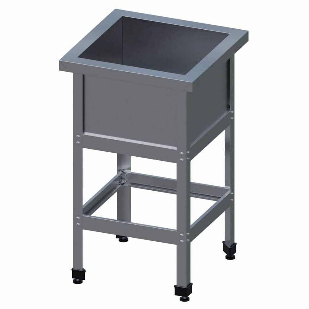 Ванна моечная Viatto ВСМ-1/700-ЮТ, 700*700*400 мм, 1 ванна, обвязка, без борта