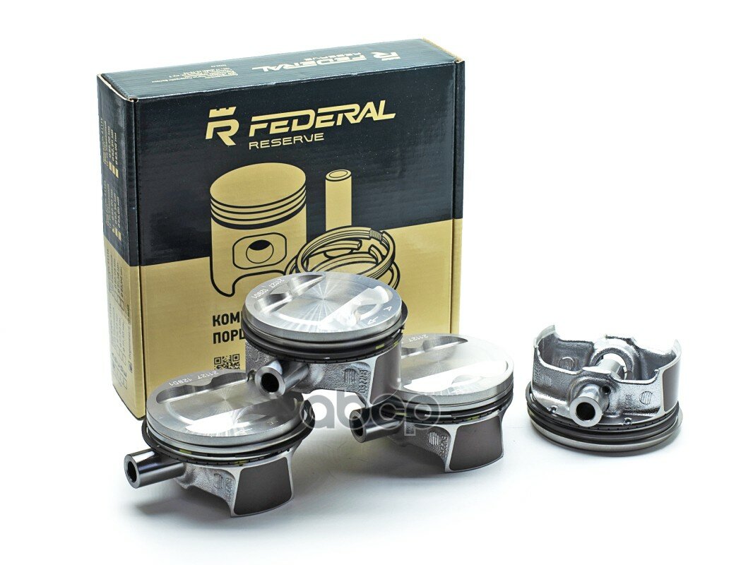 Поршни "автоваз" Приора 82,0 C (поршни+пальцы+кольца) безвтыковые (упак Federal Mogul Germany ) 16v FEDERAL RESERVE арт. 2112.