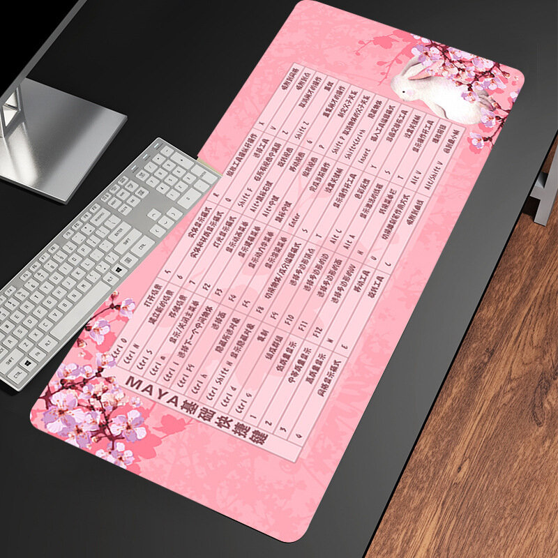 Коврик для мыши Daquan Bunny pink, нескользящий, односторонний, 800x300 мм