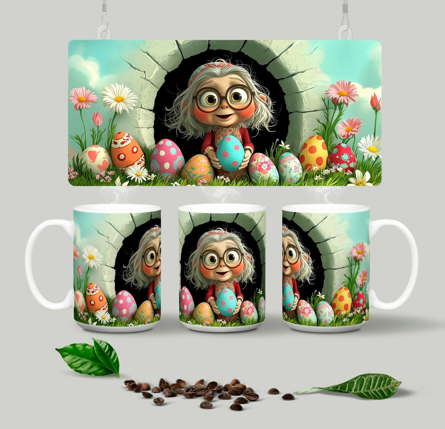 Кружка с 3D эффектом Пасха