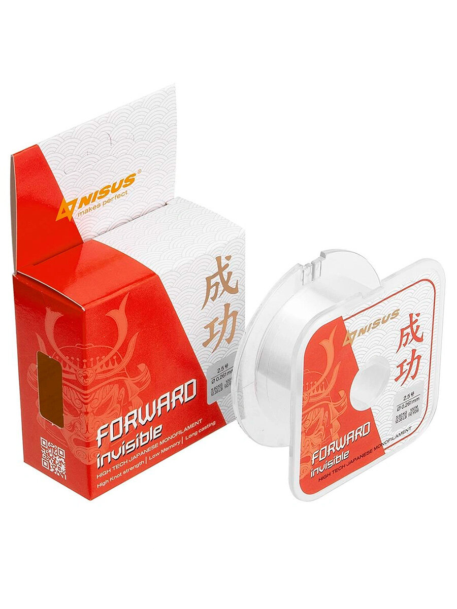 Леска для рыбалки Nisus FORWARD Invisible Nylon 0,261mm/100m (N-FI-0261-100)