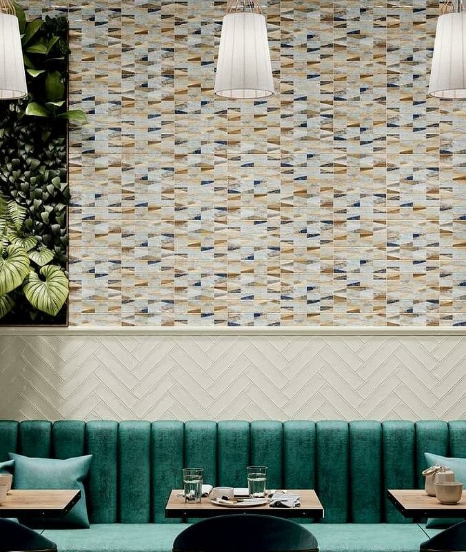 Керамическая плитка Ceramica Ribesalbes Ocean Gloss Ivory настенная 7,5х30 см глянцевая бежевый