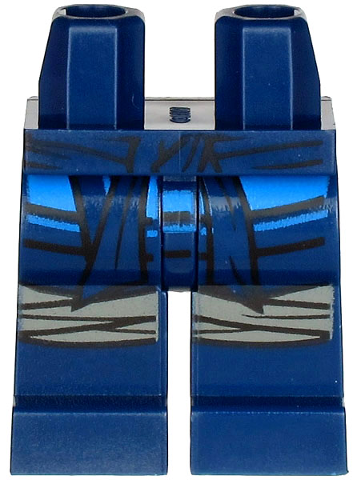 Hips and Legs with Sash, Blue Tunic Hem and Dark Bluish Gray Knee Wrappings Pattern, 970c00pb0986 Dark Blue U