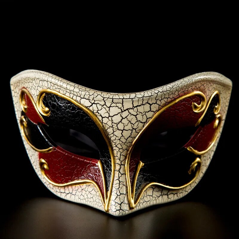 Венецианская маска для взрослых YYW red