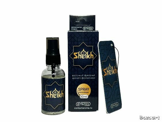 Ароматизатор воздуха (Спрей+картон 30мл) "Contact" "Sheikh"-восточный фужерный аромат с феромонами