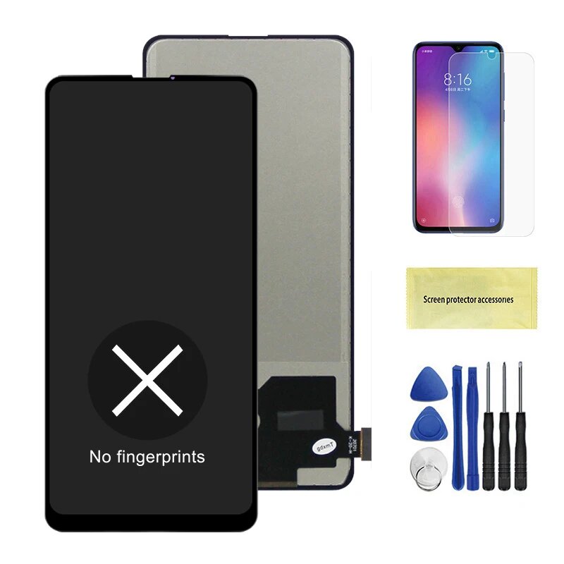 AMOLED для Xiaomi Mi 9T/Mi 9T Pro протестировано для Redmi K20/K20 Pro M1903F10G ЖК-дисплей, сменный преобразователь сенсорного экрана в сборе TFT NO Frame