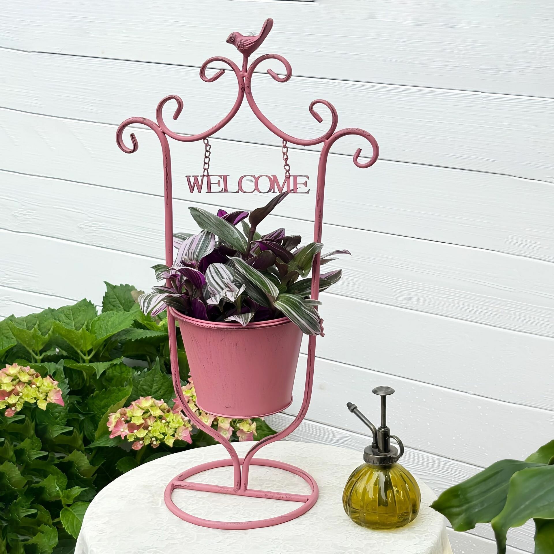 Цветочное ведро из кованого железа в стиле американского кантри, украшение сада