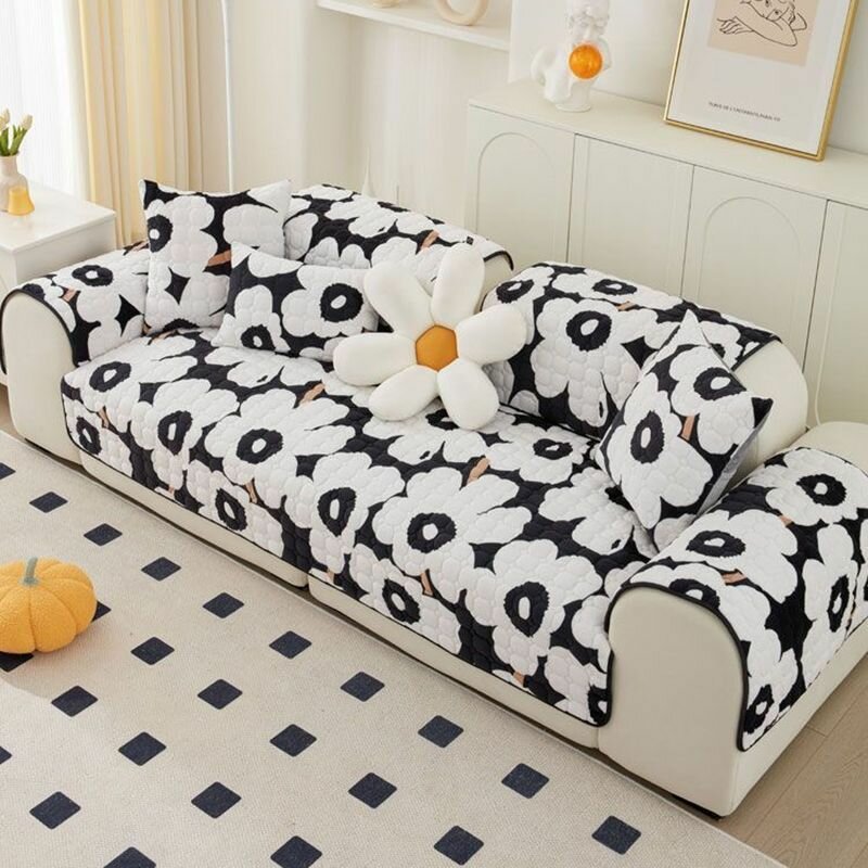 Дивандек на и кресла Молочный кашемир, 110x240 cm чехлы для мебели, угловой чехол-покрывало на диван