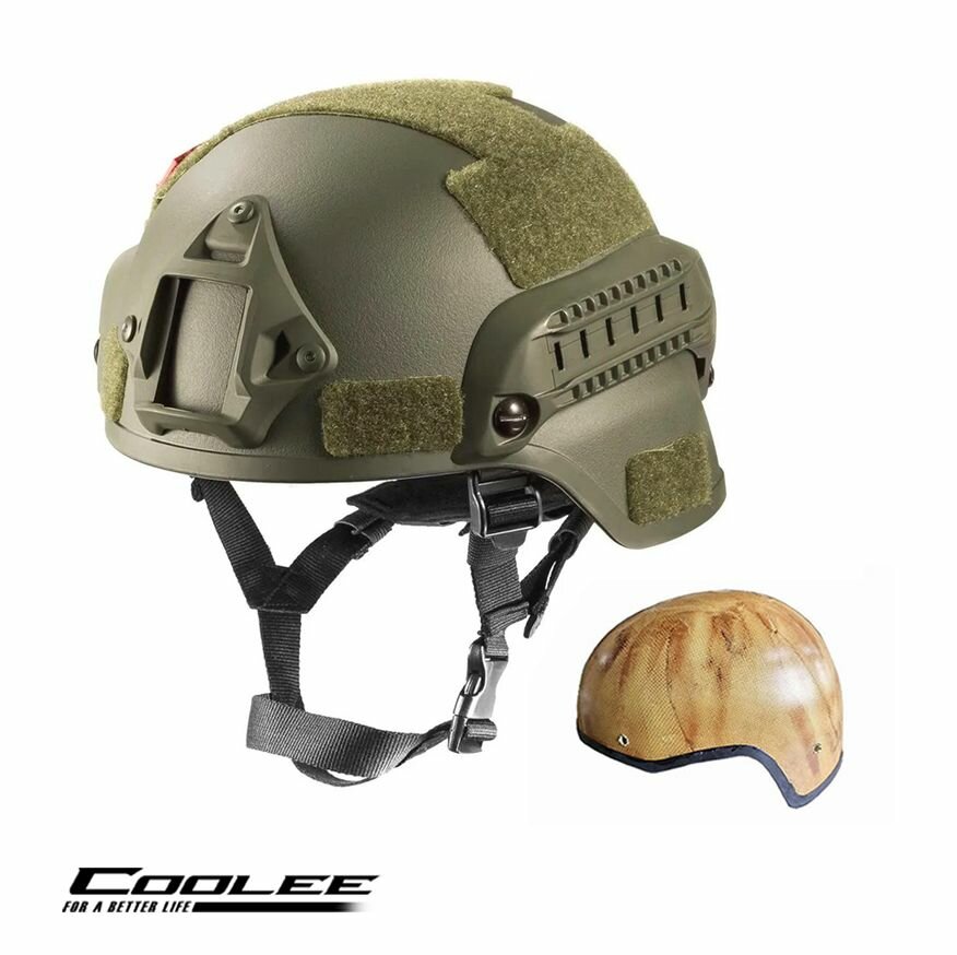 Пуленепробиваемый шлем MICH PE NIJ IIIA, Кевлар-Green, темно-зеленый, BR4