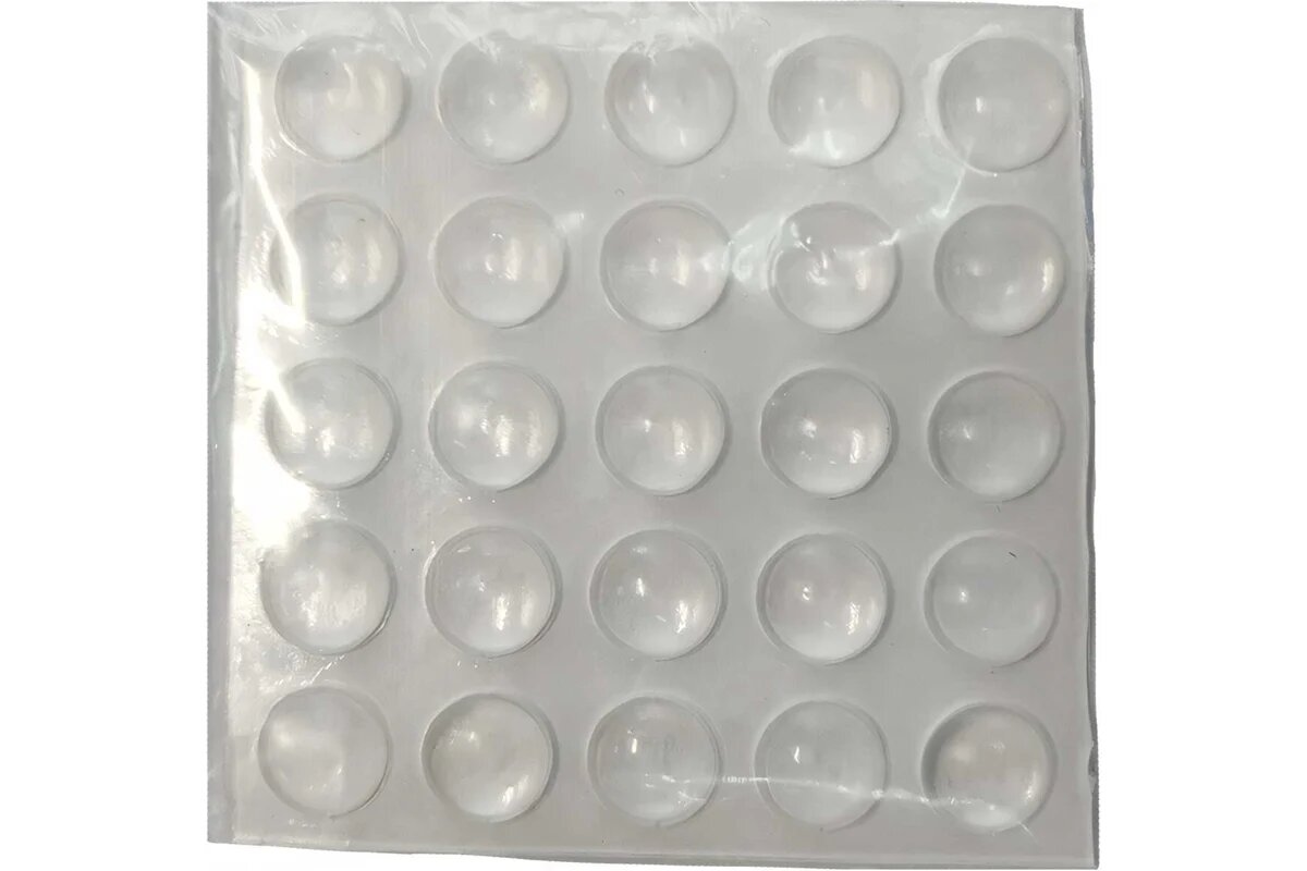 Скобяной самоклеящийся прозрачный демпфер 10x3 мм 008467 для мебельной фурнитуры