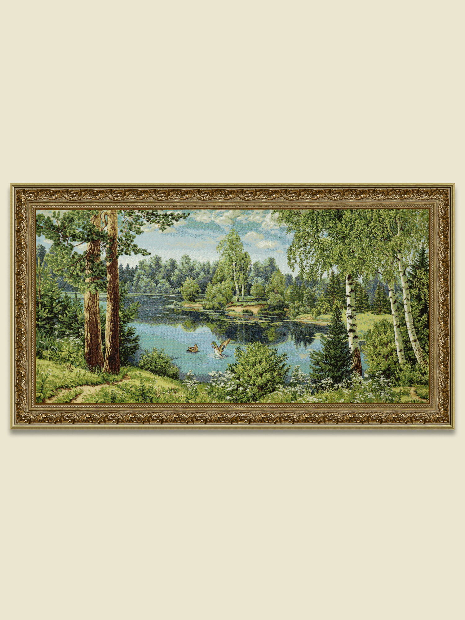 Картина из гобелена Декарт панно гобеленовое в раме на стену тканый гобелен