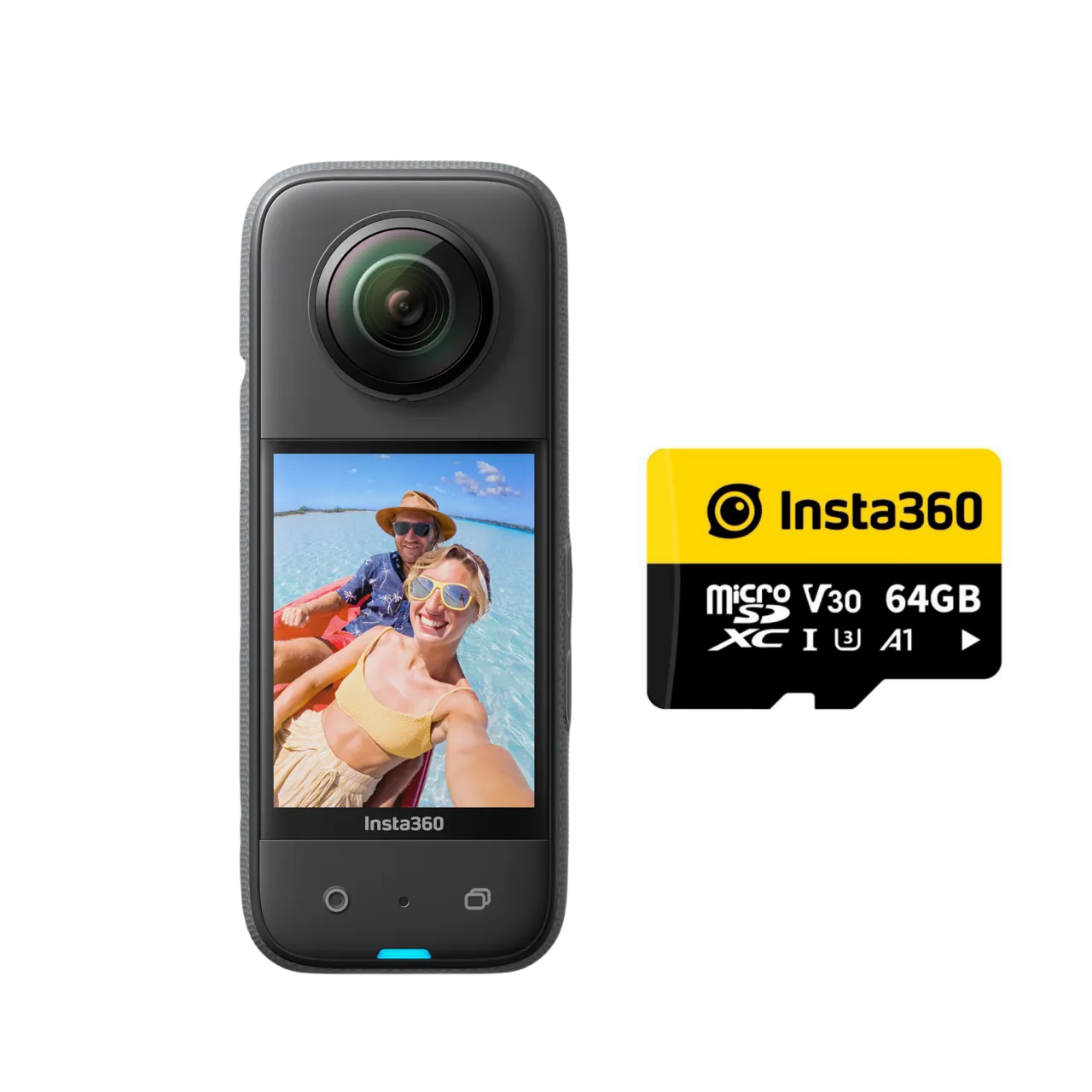 Экшн-камера Insta360 X3 Standard Bundle с картой памяти 64 ГБ