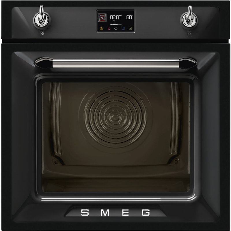 Духовой шкаф SMEG Victoria SOP6902S2PN, черный/серебристый