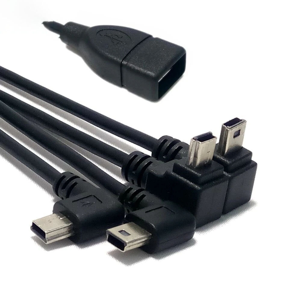 USB A Female to Mini USB B Male Кабель-адаптер 5P OTG V3 Port Data Cable Для автомобильного аудио планшета для MP3 MP4