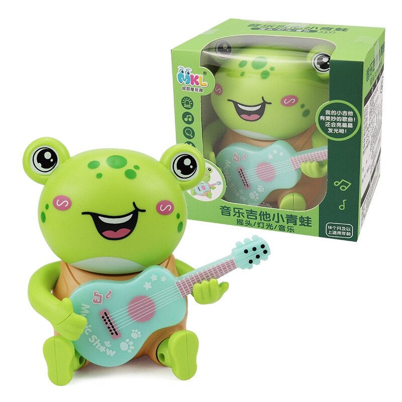 Электрогитара для детей с подсветкой и звуком, музыкальная игрушка с animal- themed дизайном