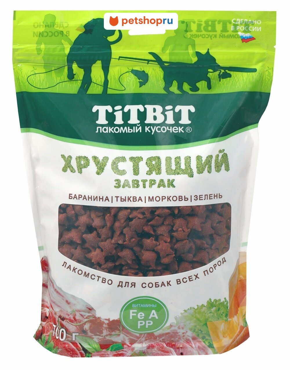 TiTBiT Завтрак хрустящий с бараниной для взрослых собак всех пород