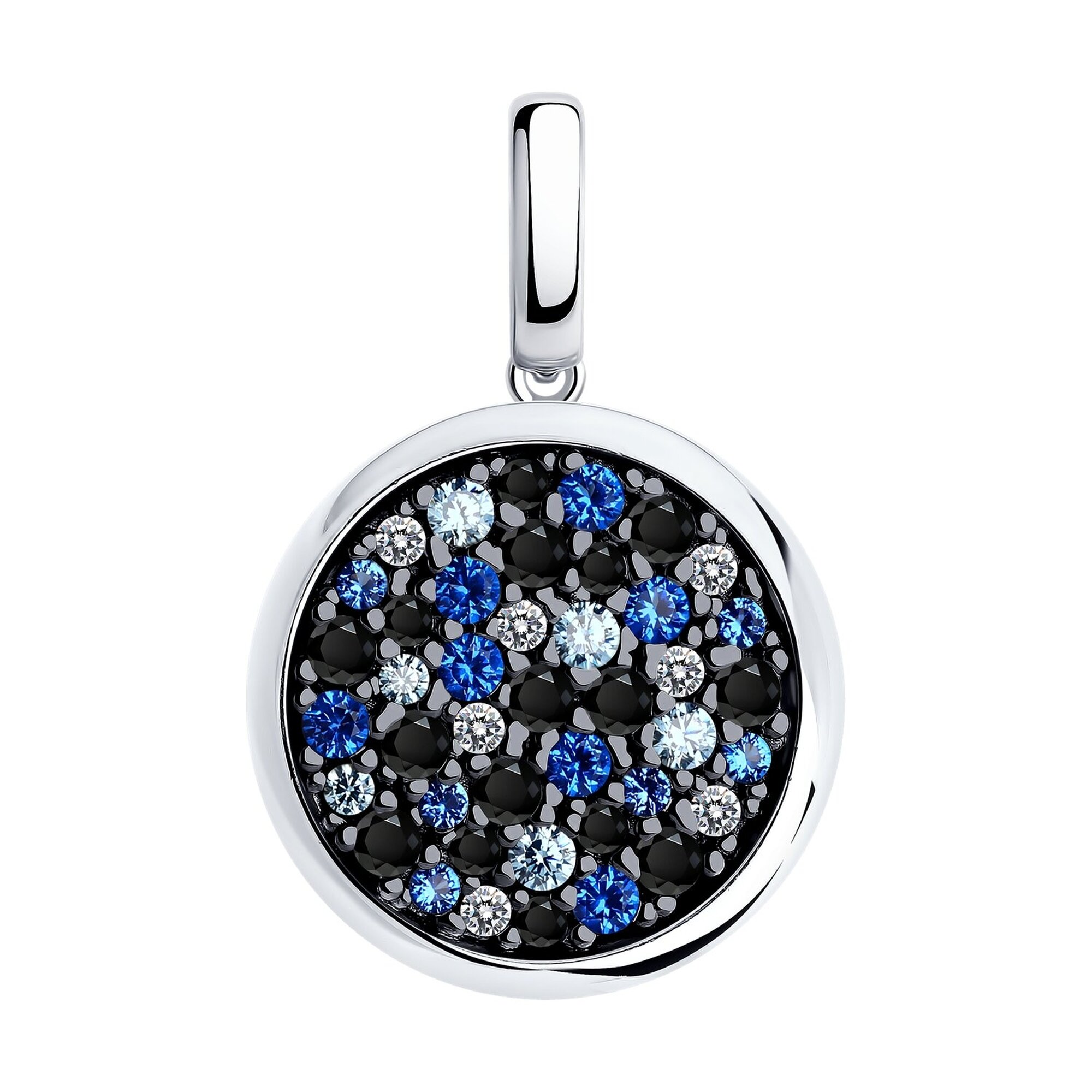 Подвеска, серебро, 925 проба, родирование, фианит