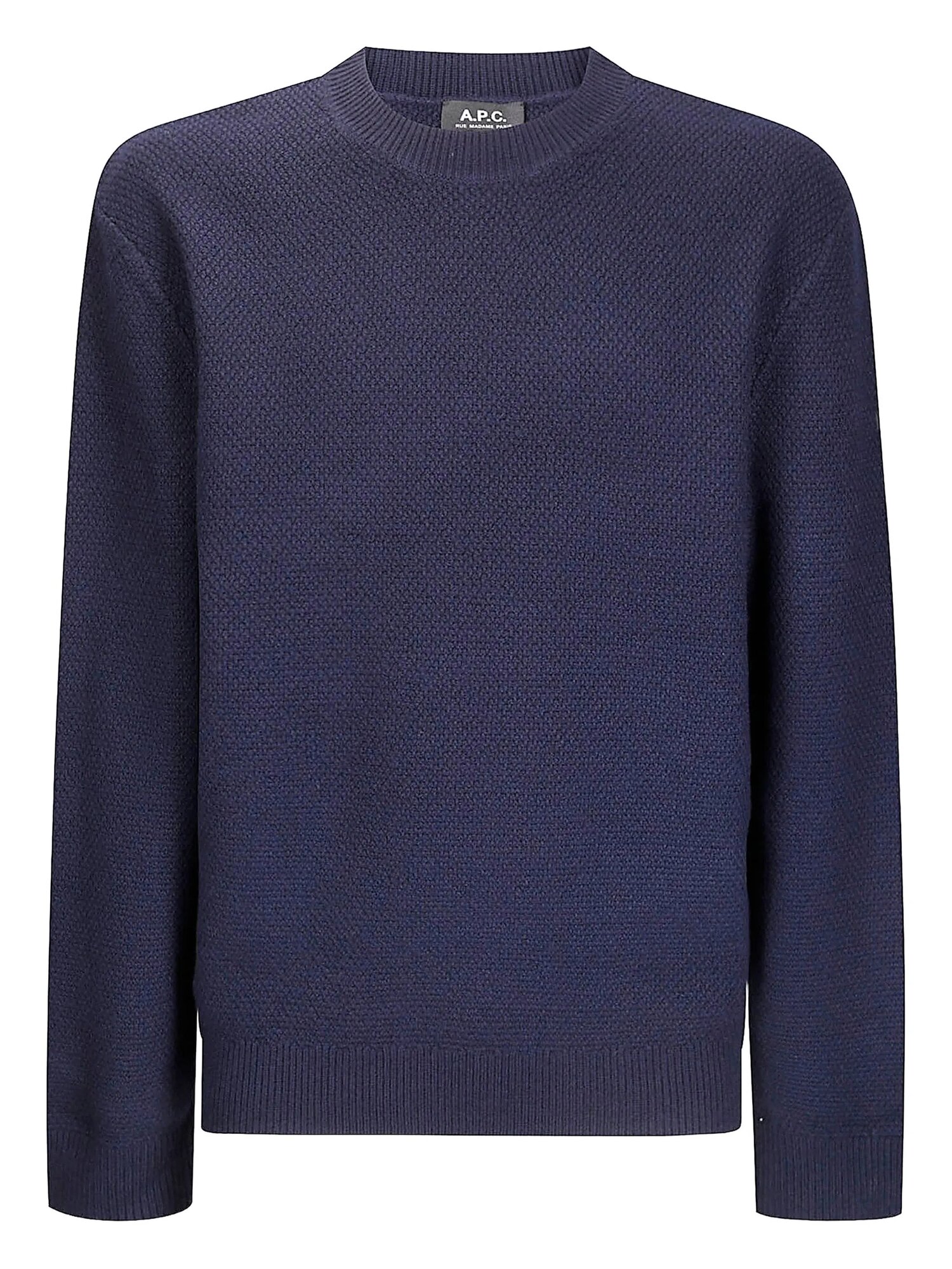 Свитер Фактурный шерстяной свитер с круглым вырезом