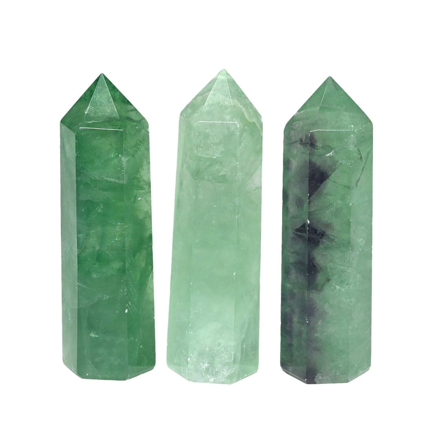 Кристалл из зеленого флюорита "Карандаш" 22*22*80мм. .