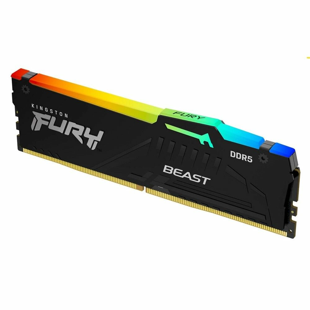 Kingston Модуль памяти 16GB 6000MT s DDR5 CL30 DIMM FURY Beast RGB EXPO KF560C30BBEA - 16