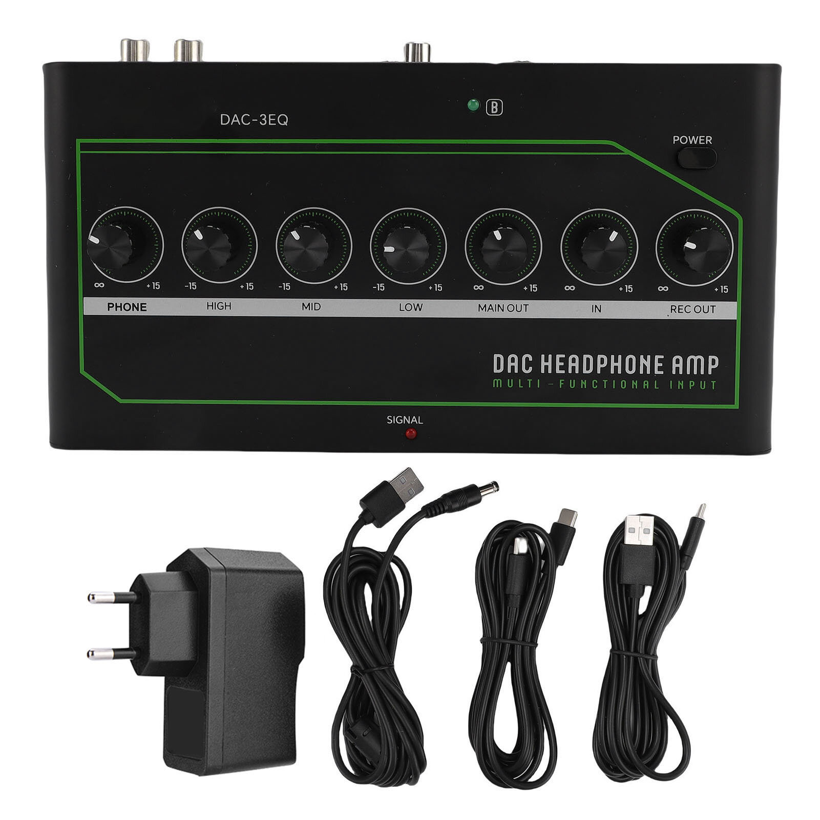 Цифро-аналоговый преобразователь, усилитель для игровых наушников с регулировкой низких и высоких частот, встроенным Bluetooth, для мобильного телефона и компьютера, вилка европейского стандарта.