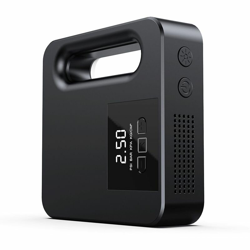 12 В шиномонтажный воздушный компрессор, насос с цифровым дисплеем, портативный светодиодный светильник, шинный насос для автомобиля, черный цифровой дисплей