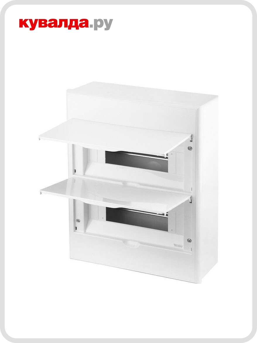 Бокс Kranz KR-11-0325 пластиковый ЩРН-П-24 IP41 белый (белая дв.)