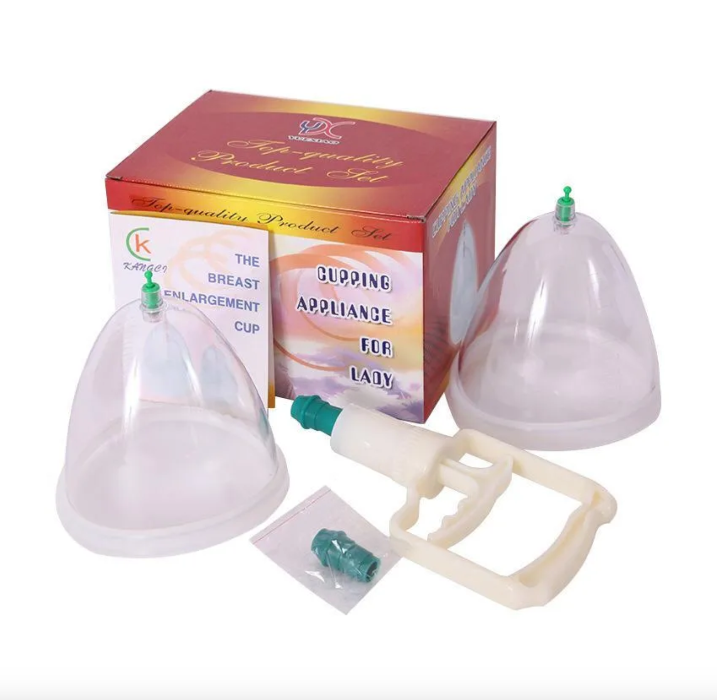 Женские массажные вакуумные банки для груди с насосом в комплекте YUEXIAO, диаметр 13см