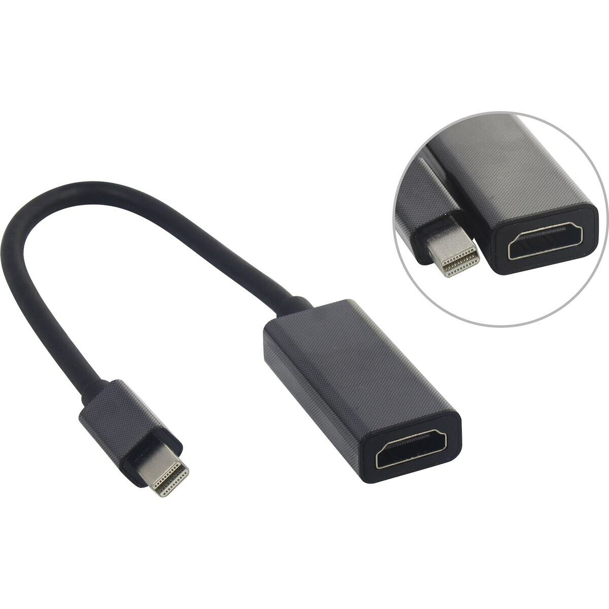 Bion Кабель-адаптер miniDisplayPort(M) -> HDMI (F) 0.15м
