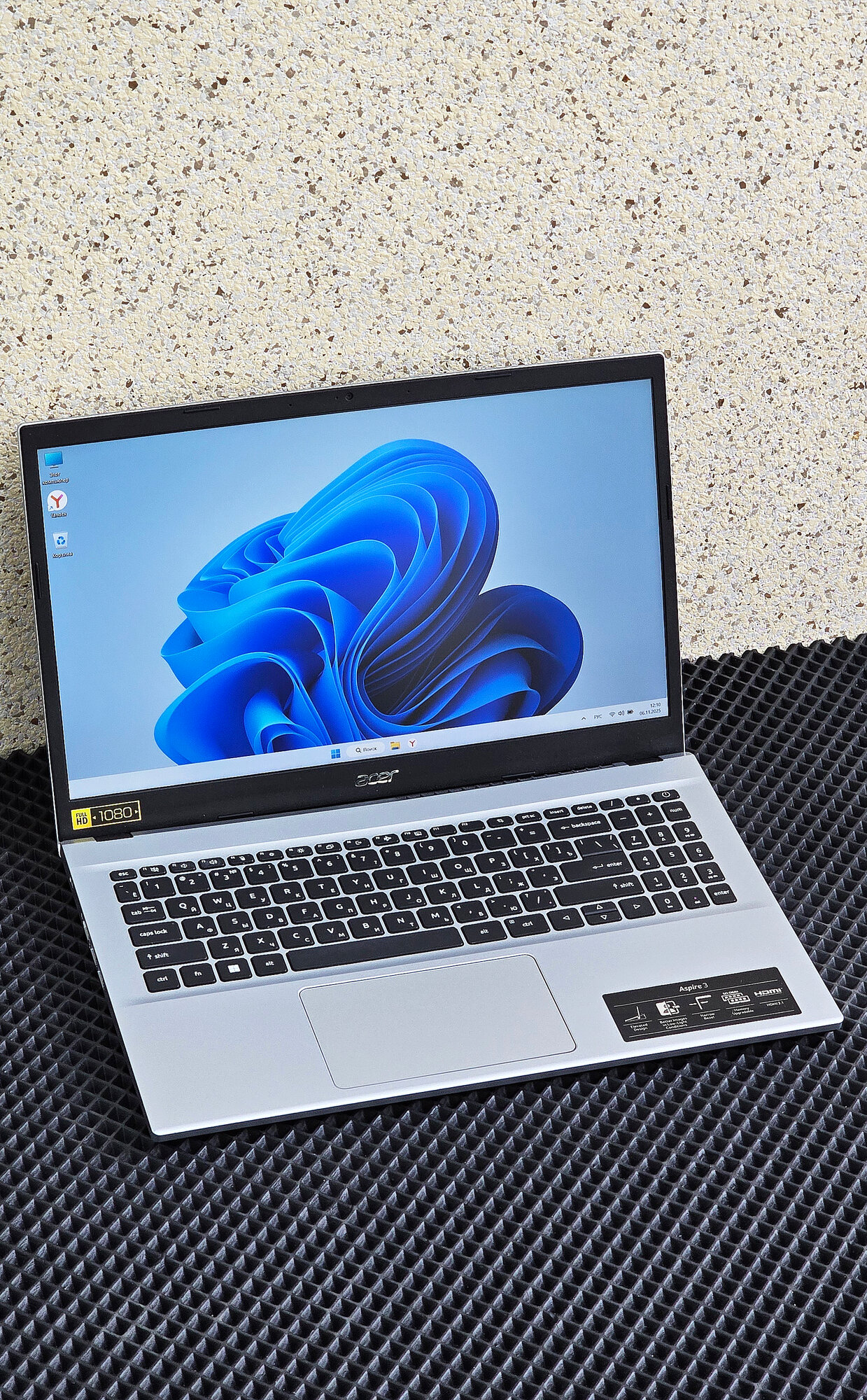 Ноутбук Acer Aspire 3 A315-59-38XQ / 15.6", FHD, IPS, Intel Core i3-1215U, 8 ГБ DDR4, SSD 512 ГБ, Windows 11, MS Office