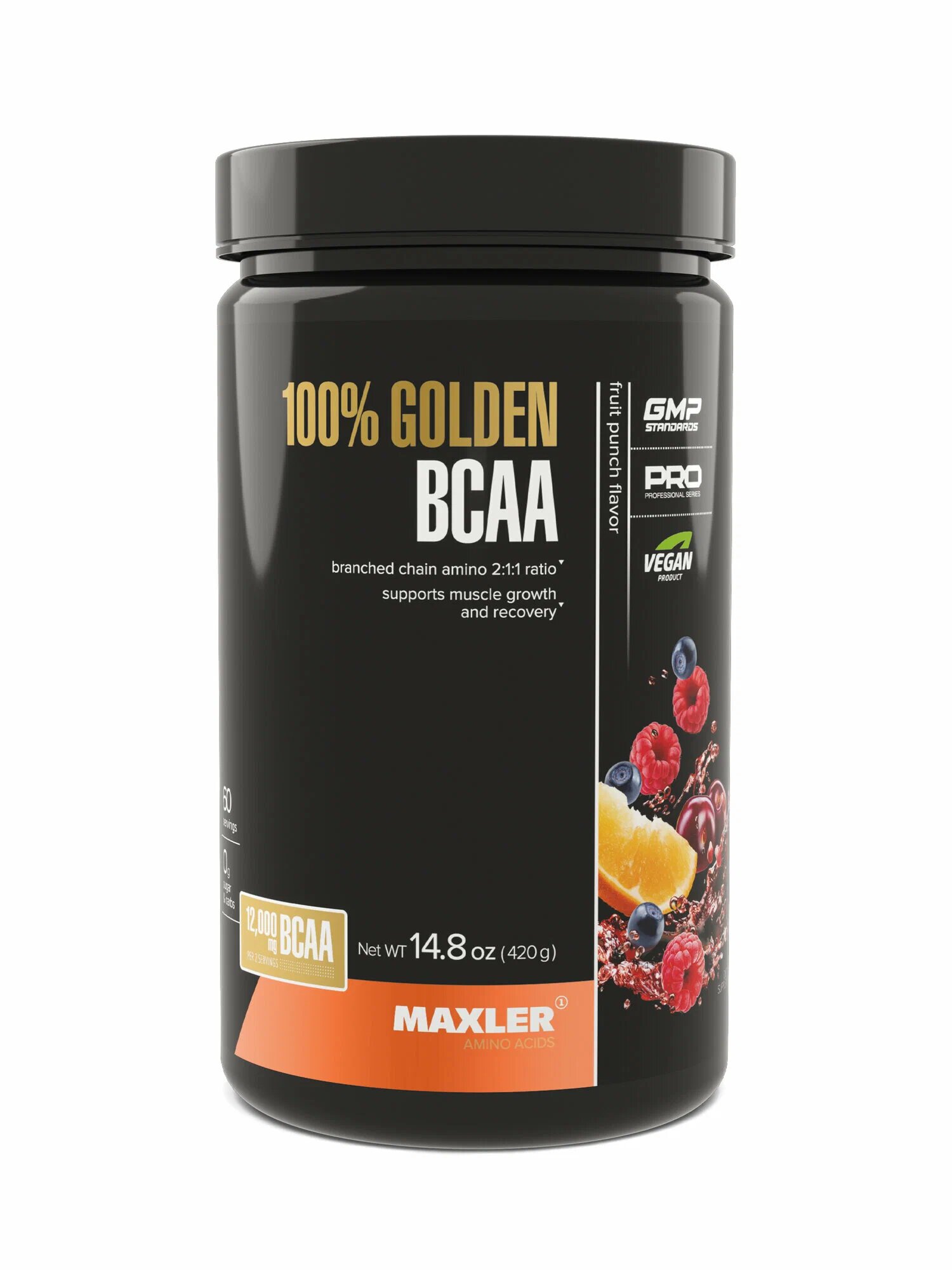 BCAA Maxler 100% Golden, фруктовый пунш, 420 гр.