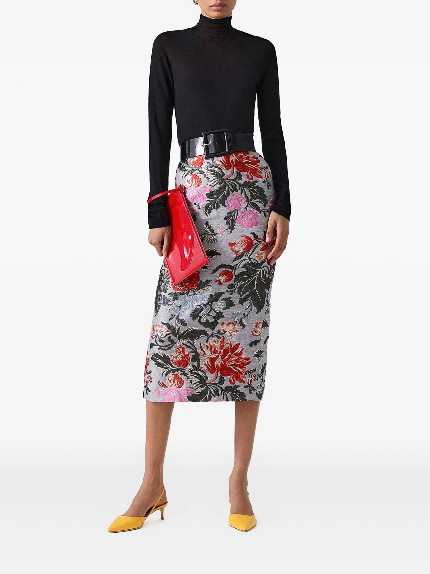 Топ CAROLINA HERRERA Sheer turtleneck top, размер 46 — фото 1