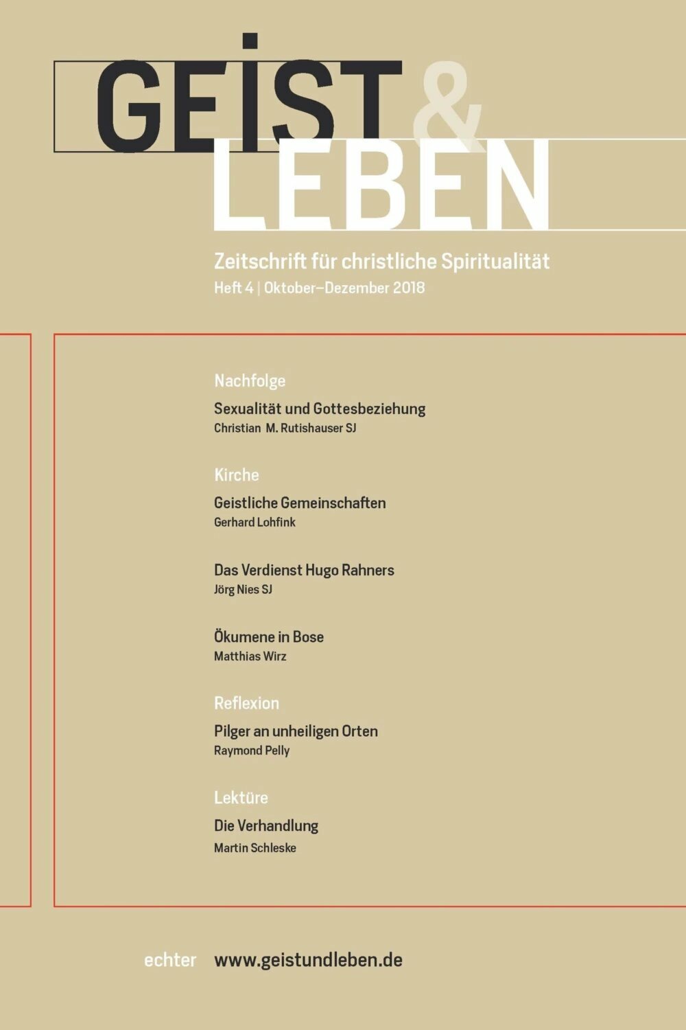 Geist & Leben 4/2018 [Цифровая книга]