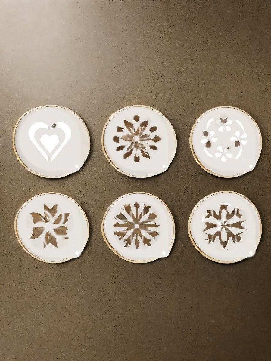 Набор трафаретов для капучино 6шт.