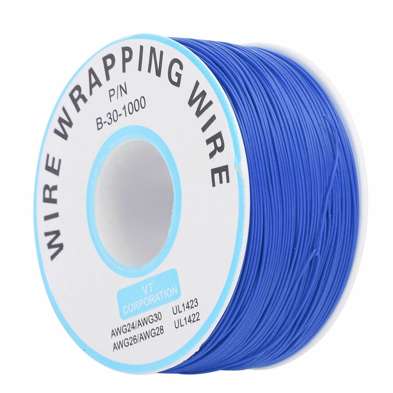 Монтажная плата с обмоткой провода, медный одножильный провод, электронный соединительный кабель, синий