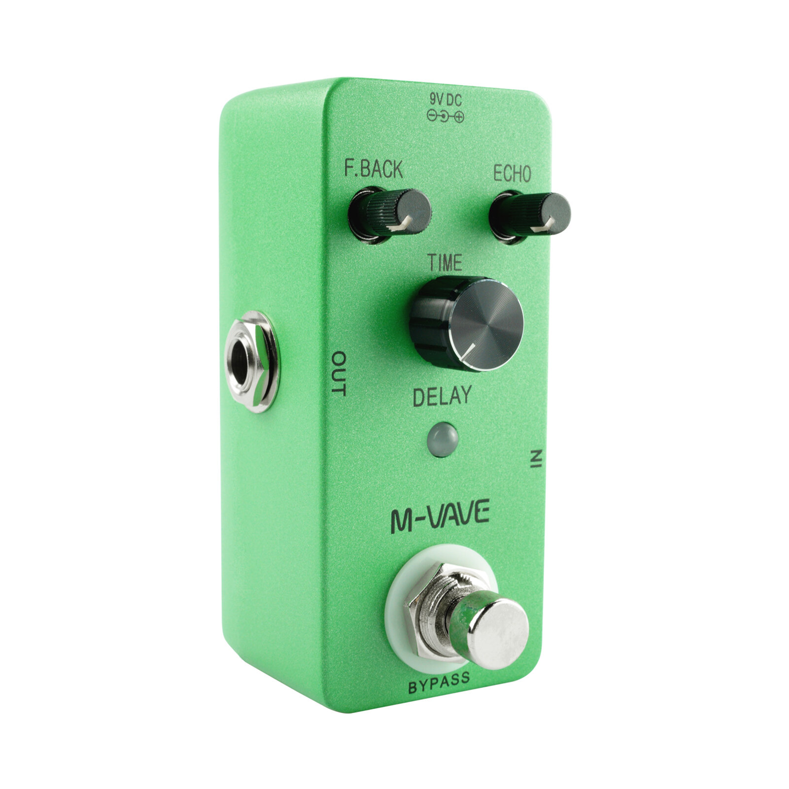 M-VAVE DELAY Эффектный педаль для гитары Analog Classic Delay Echo с корпусом из цинкового сплава и True Bypass, Размер: 90*40*35мм, Вес: 220г, Вход: 1/4 дюйм (2.2МОм), Выход: 1/4 дюйм (100КОм), Питание: DC 9V адаптер (не включен)